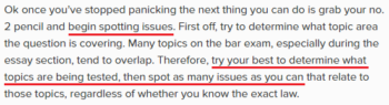 A More Reliable Issue Spotting Technique for Bar Exam Essays