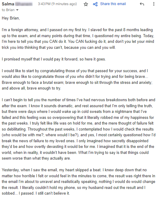 Salma Passes the NY Bar Exam on First Try as a Foreign Attorney | Make ...